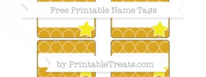 Free Goldenrod Quatrefoil Pattern Star Name Tags — Printable Treats.com