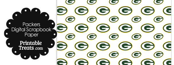 Green Bay Packers Logo Digital Paper — Printable Treats.com