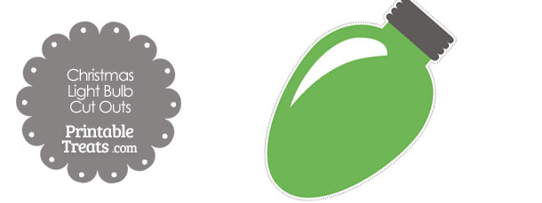 Red Christmas Lights Cut Outs — Printable Treats.com