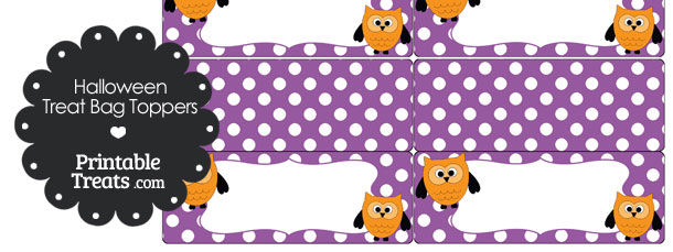 Halloween Owl Treat Bag Toppers — Printable Treats.com