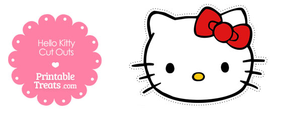 Hello Kitty Head Cut Outs — Printable Treats.com