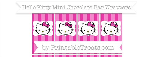 Free Hot Pink Striped Hello Kitty Mini Chocolate Bar Wrappers ...