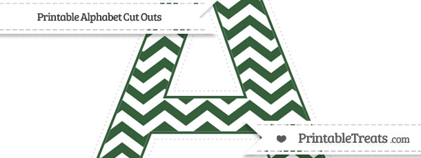 Free Hunter Green Chevron Extra Large Capital Letter A Cut Outs ...