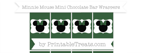 Free Hunter Green Minnie Mouse Mini Chocolate Bar Wrappers — Printable ...