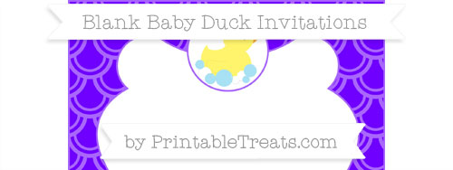 Free Indigo Fish Scale Pattern Blank Baby Duck Invitation — Printable ...