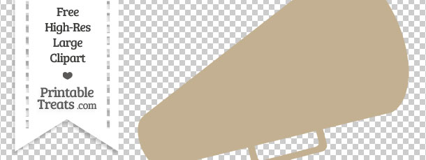 Khaki Cheer Megaphone Clipart — Printable Treats.com
