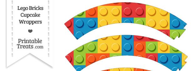 Lego Bricks Cupcake Wrappers — Printable Treats.com
