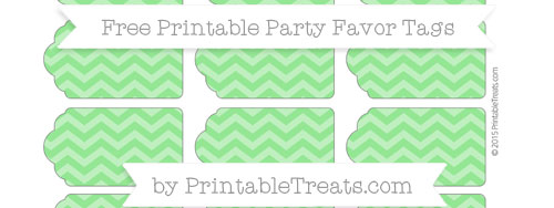 Lime Green Chevron Party Favor Tags — Printable Treats.com