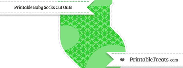 Lime Green Fish Scale Pattern Extra Large Baby Socks Cut Outs ...