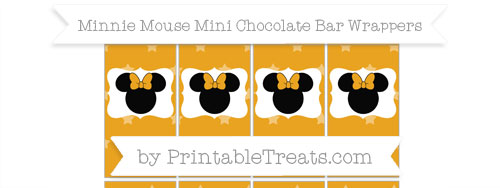 Free Marigold Star Pattern Minnie Mouse Mini Chocolate Bar Wrappers ...
