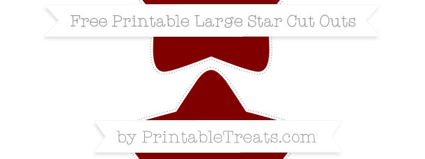 Maroon Large Star Cut Outs — Printable Treats.com