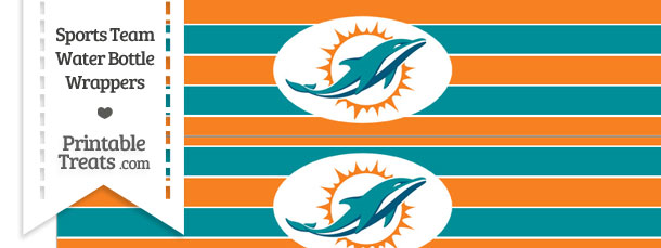 Miami Dolphins Pennant Banner Flag — Printable Treats.com