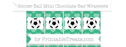 Free Mint Green Heart Pattern Soccer Ball Mini Chocolate Bar Wrappers ...