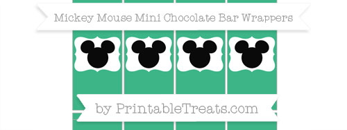 Free Mint Green Mickey Mouse Mini Chocolate Bar Wrappers — Printable ...