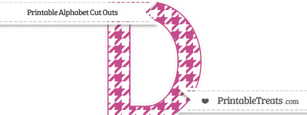 Free Mulberry Purple Houndstooth Pattern Extra Large Capital Letter D ...