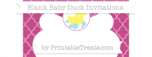 Free Mulberry Purple Moroccan Tile Blank Baby Duck Invitation ...