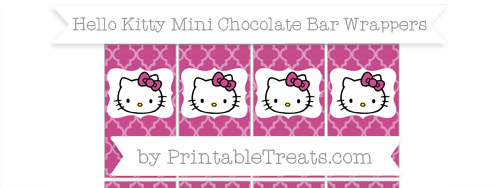 Free Mulberry Purple Moroccan Tile Hello Kitty Mini Chocolate Bar ...
