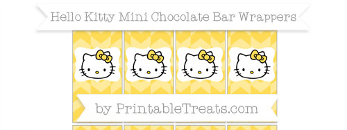 Free Mustard Yellow Herringbone Pattern Hello Kitty Mini Chocolate Bar ...