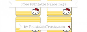 Free Mustard Yellow Horizontal Striped Hello Kitty Name Tags ...