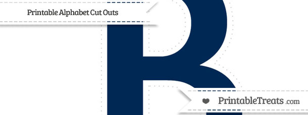 Free Navy Blue Extra Large Capital Letter B Cut Outs — Printable Treats.com