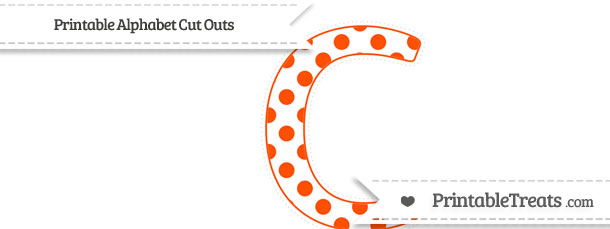 Free Orange Dotted Pattern Extra Large Capital Letter C Cut Outs ...