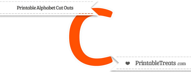 Free Orange Extra Large Capital Letter C Cut Outs — Printable Treats.com