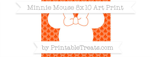 Free Orange Fish Scale Pattern Minnie Mouse 8×10 Art Print — Printable ...