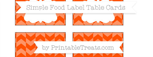 Free Orange Herringbone Pattern Simple Food Labels — Printable Treats.com