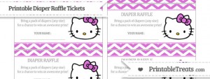 Free Orchid Chevron Hello Kitty Diaper Raffle Tickets — Printable ...