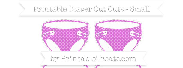 Orchid Dotted Pattern Small Baby Diaper Cut Outs — Printable Treats.com
