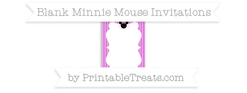 Free Orchid Thin Striped Pattern Blank Minnie Mouse Invitation ...