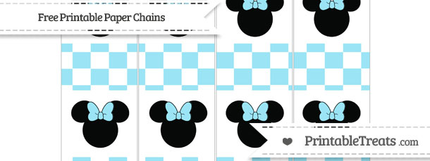 Free Pastel Aqua Blue Checker Pattern Minnie Mouse Paper Chains ...