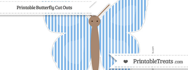 Free Pastel Blue Thin Striped Pattern Extra Large Butterfly Cut Outs ...