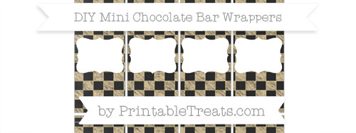Pastel Bright Orange Checker Pattern Chalk Style DIY Mini Chocolate Bar ...