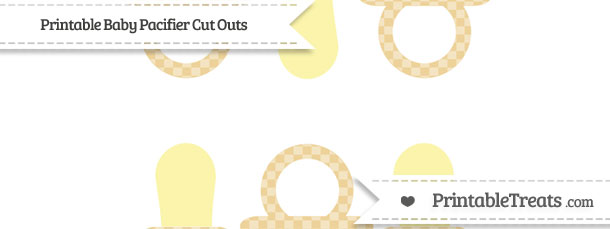 Pastel Bright Orange Checker Pattern Small Baby Pacifier Cut Outs ...