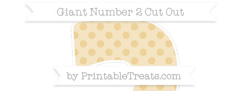 Pastel Bright Orange Polka Dot Giant Number 2 Cut Out — Printable ...