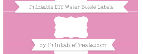 Pastel Bubblegum Pink DIY Water Bottle Labels — Printable Treats.com