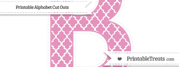 Free Pastel Bubblegum Pink Moroccan Tile Extra Large Capital Letter B ...
