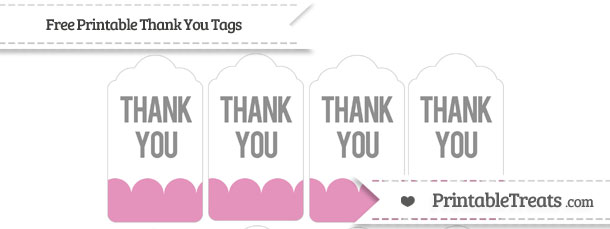 Free Pastel Bubblegum Pink Thank You Tags — Printable Treats.com