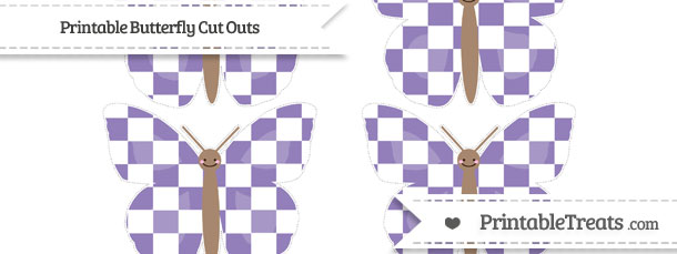 Free Pastel Dark Plum Checker Pattern Small Smiley Butterfly Cut Outs ...