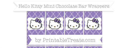Free Pastel Dark Plum Moroccan Tile Hello Kitty Mini Chocolate Bar ...