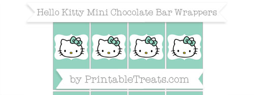 Free Pastel Green Hello Kitty Mini Chocolate Bar Wrappers — Printable ...