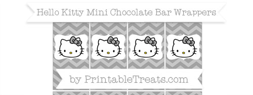Free Pastel Grey Chevron Hello Kitty Mini Chocolate Bar Wrappers ...
