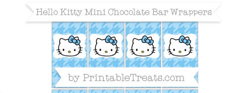 Free Pastel Light Blue Houndstooth Pattern Hello Kitty Mini Chocolate ...