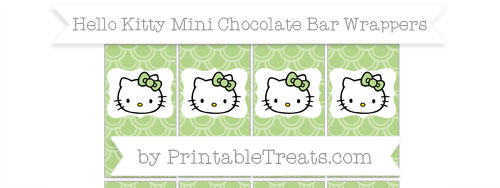 Free Pastel Light Green Fish Scale Pattern Hello Kitty Mini Chocolate ...