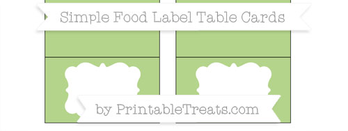 Free Pastel Light Green Simple Food Labels — Printable Treats.com