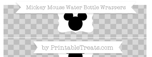 Free Pastel Light Grey Checker Pattern Mickey Mouse Water Bottle ...