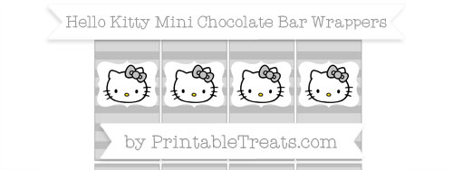 Free Pastel Light Grey Horizontal Striped Hello Kitty Mini Chocolate ...