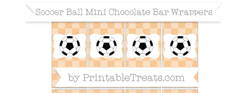 Free Pastel Light Orange Checker Pattern Soccer Ball Mini Chocolate Bar ...
