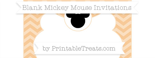 Free Pastel Light Orange Chevron Blank Mickey Mouse Invitation ...